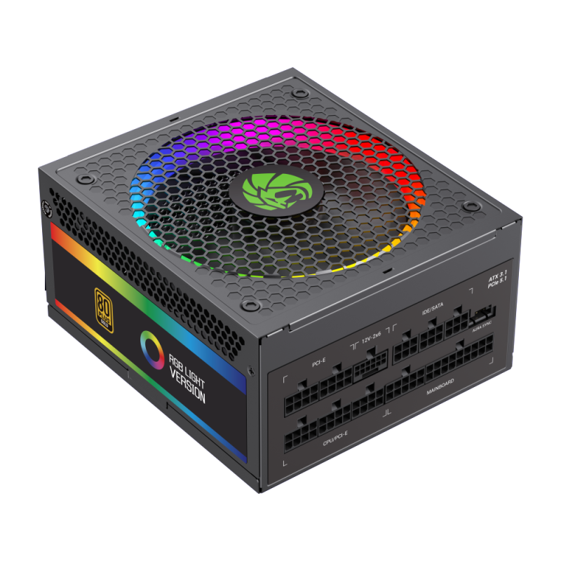 PC Power Supply 1050w Fully Modular 80+ Gold Certified with RGB Light Mode ARGB SYNC