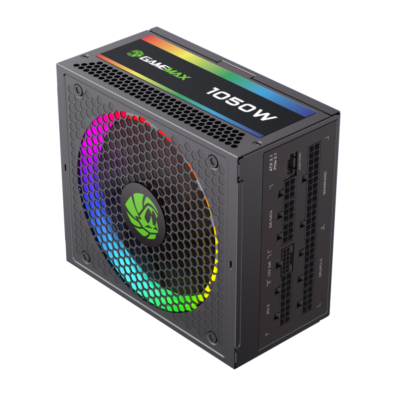 PC Power Supply 1050w Fully Modular 80+ Gold Certified with RGB Light Mode ARGB SYNC