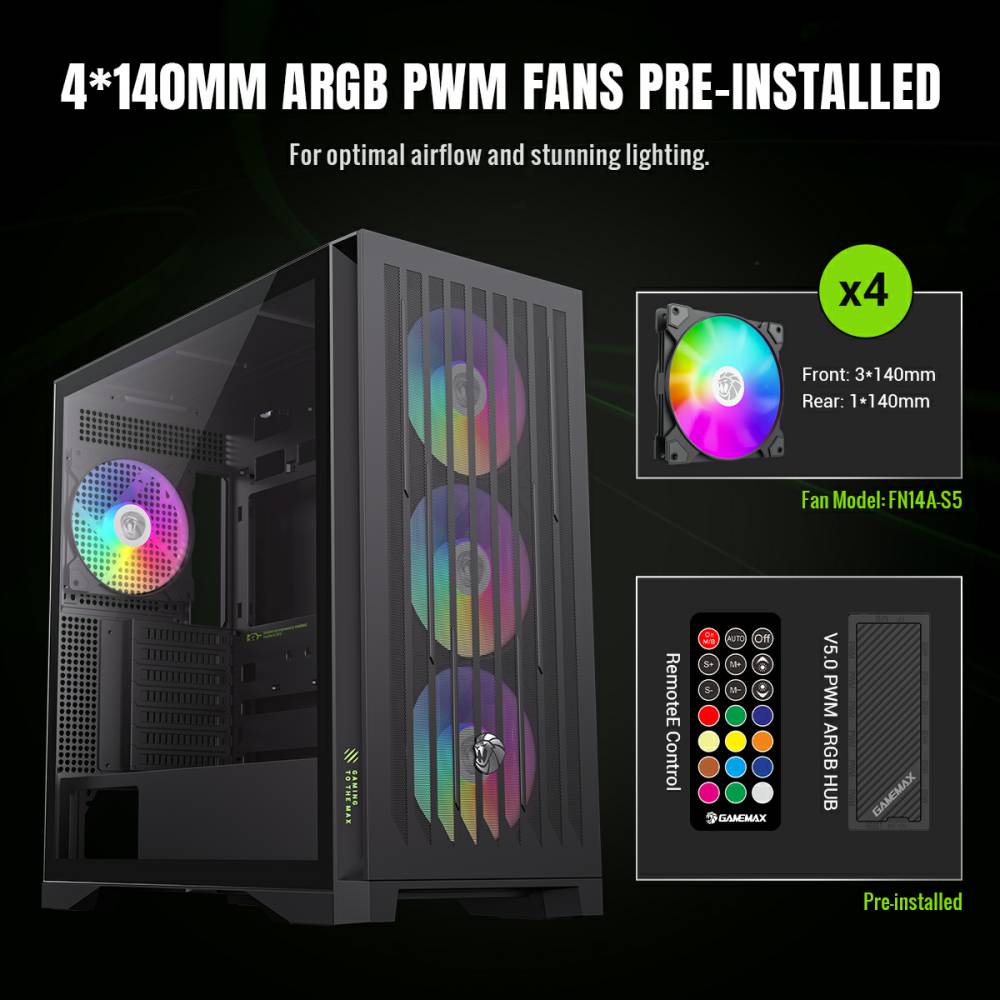 GAMEMAX Leader 2 Full-Tower Gaming PC Case