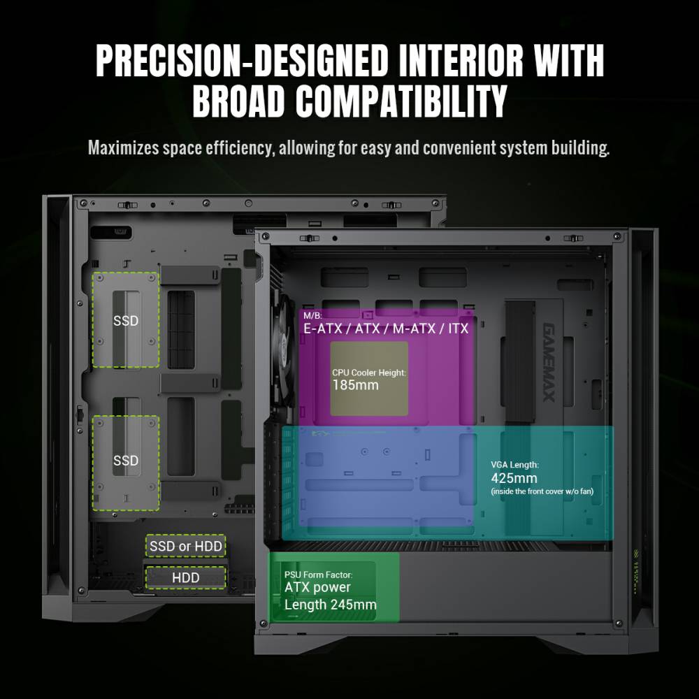 GAMEMAX Leader 2 Full-Tower Gaming PC Case