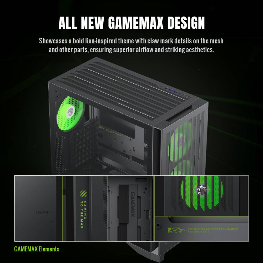 GAMEMAX Leader 2 Full-Tower Gaming PC Case